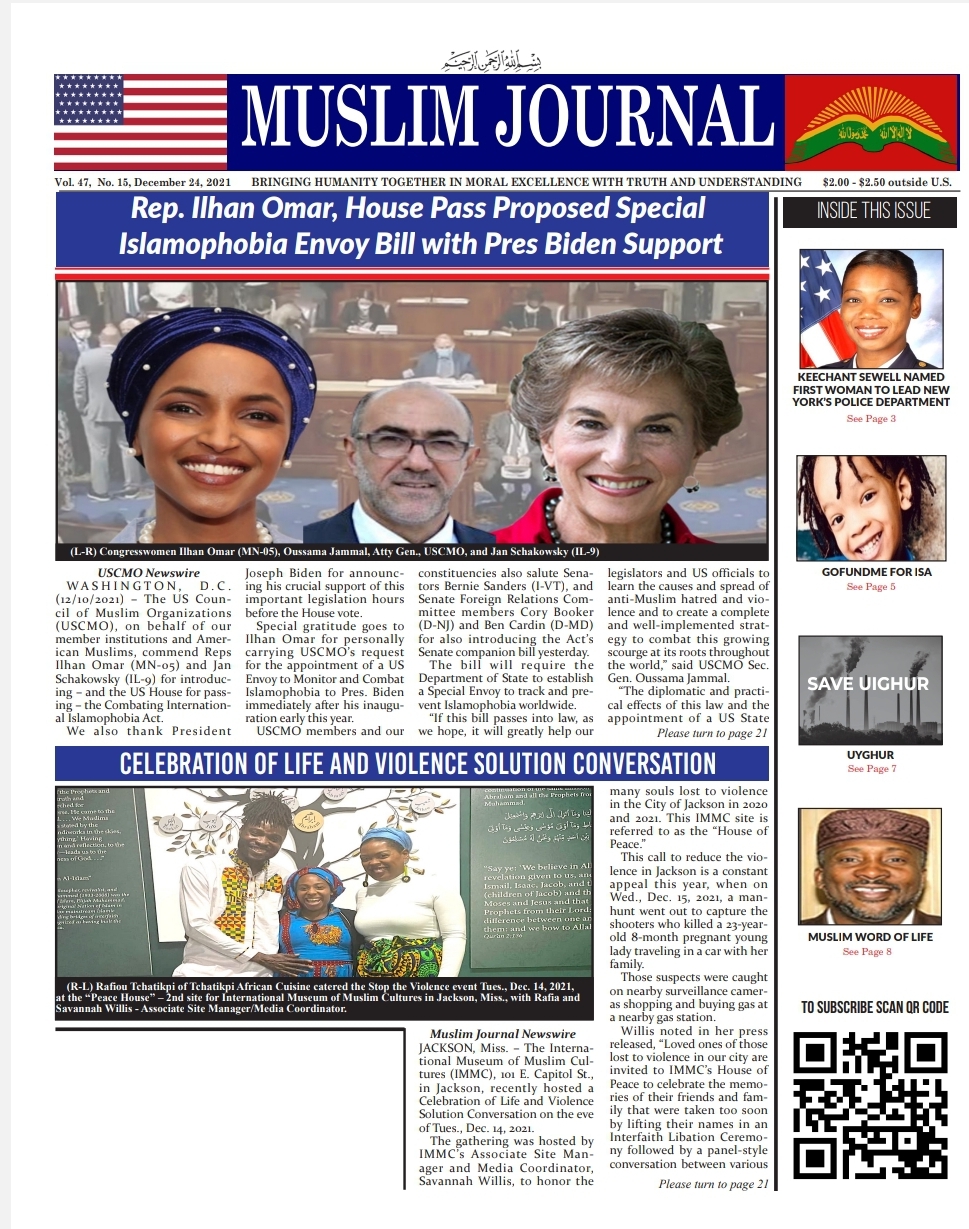 MUSLIM JOURNAL VOL 47 NO 15 DEC 24, 2021 - Muslim Journal