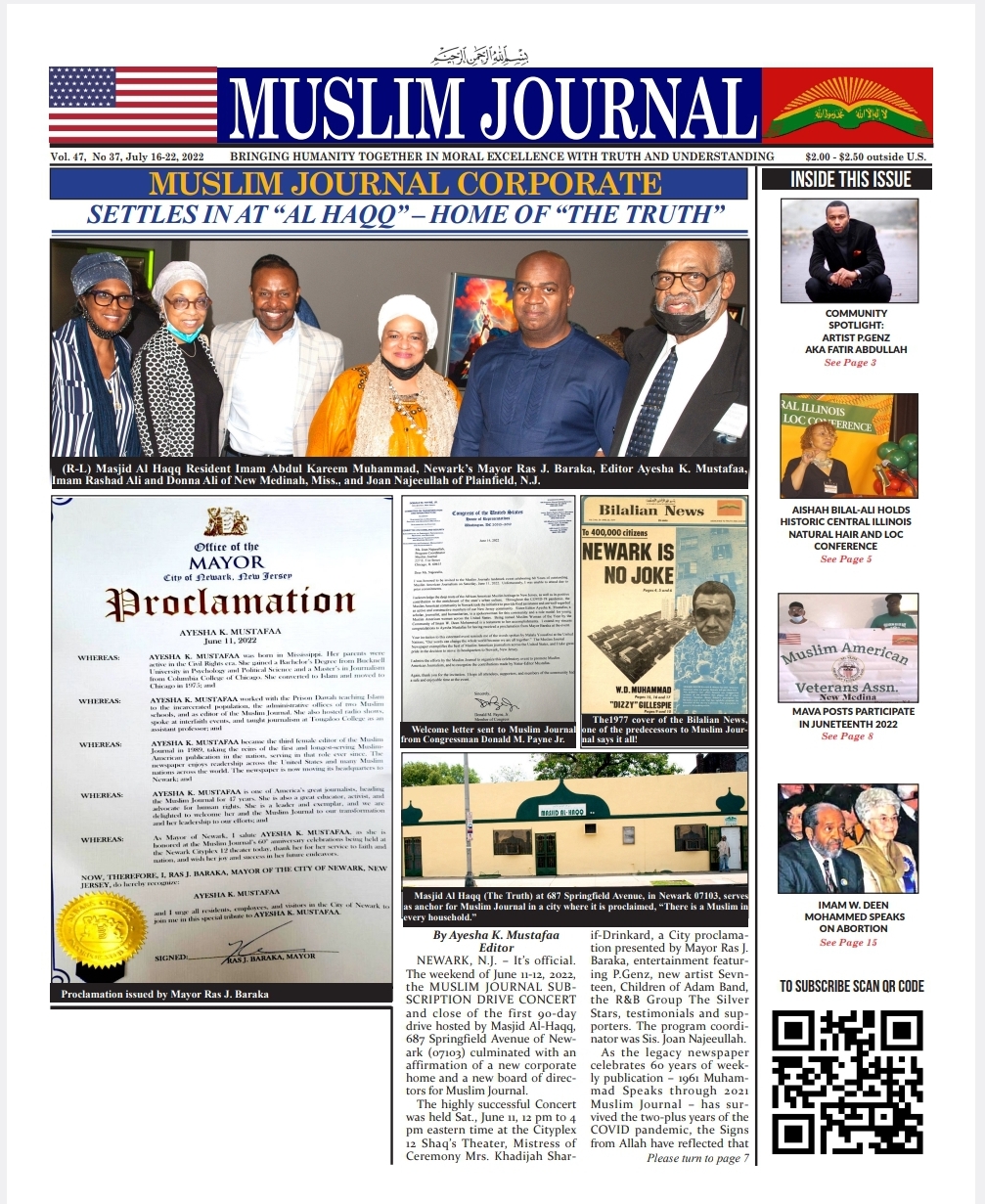 MUSLIM JOURNAL VOL 47 NO 37 JUL 16-22, 2022 - Muslim Journal