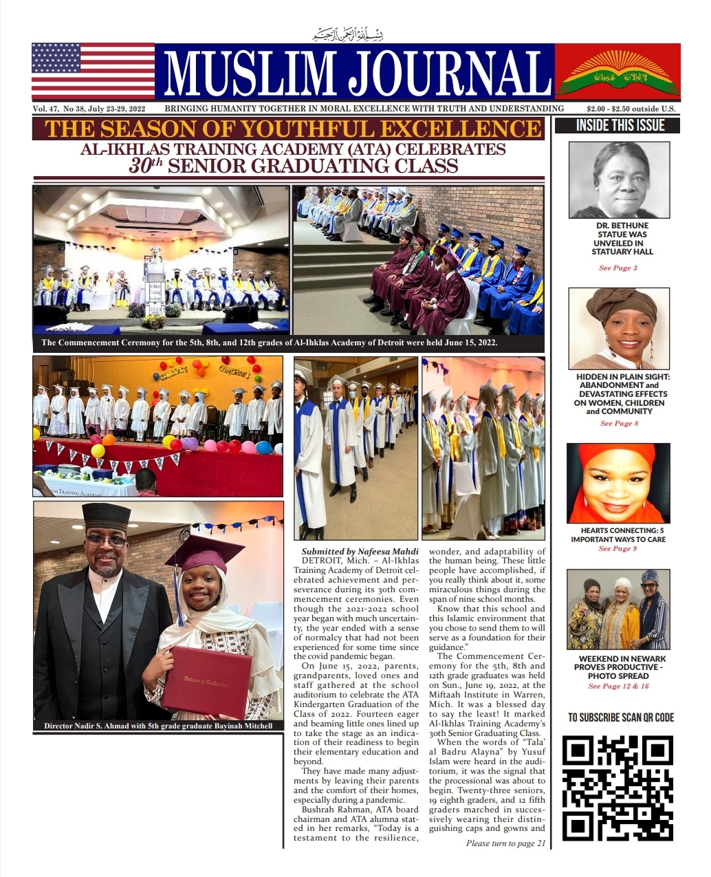 MUSLIM JOURNAL VOL 47 NO 38 JUL 23-29, 2022 - Muslim Journal